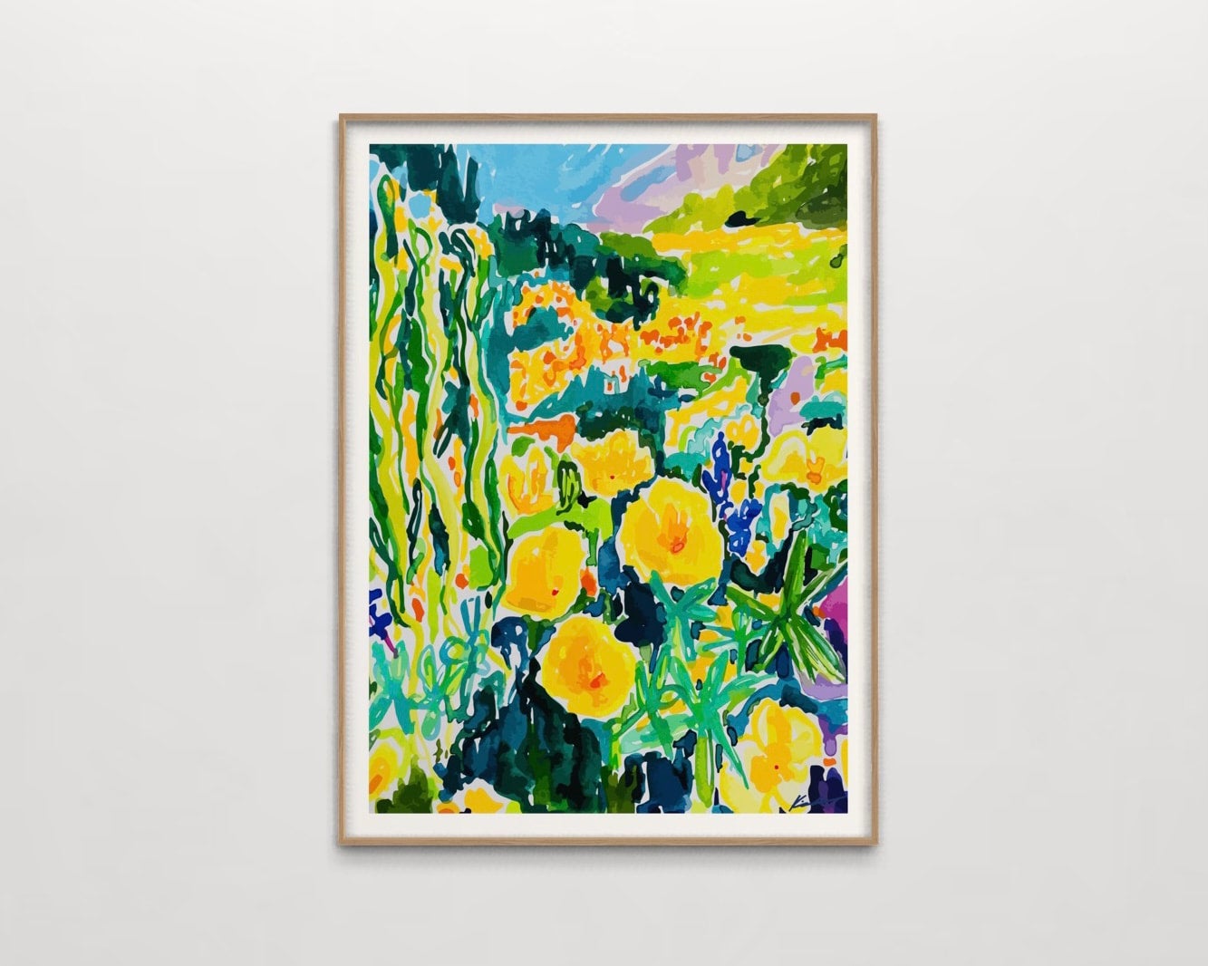 Superbloom Sea Limited Edition Mixed-media Fine Art Print | Kim Lyon Design