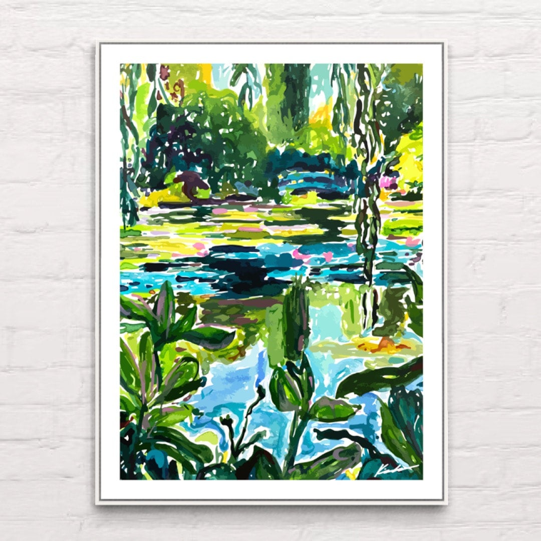 Giverny no.1 - Limited Edition Mixed-media Fine Art Print | Kim Lyon Design