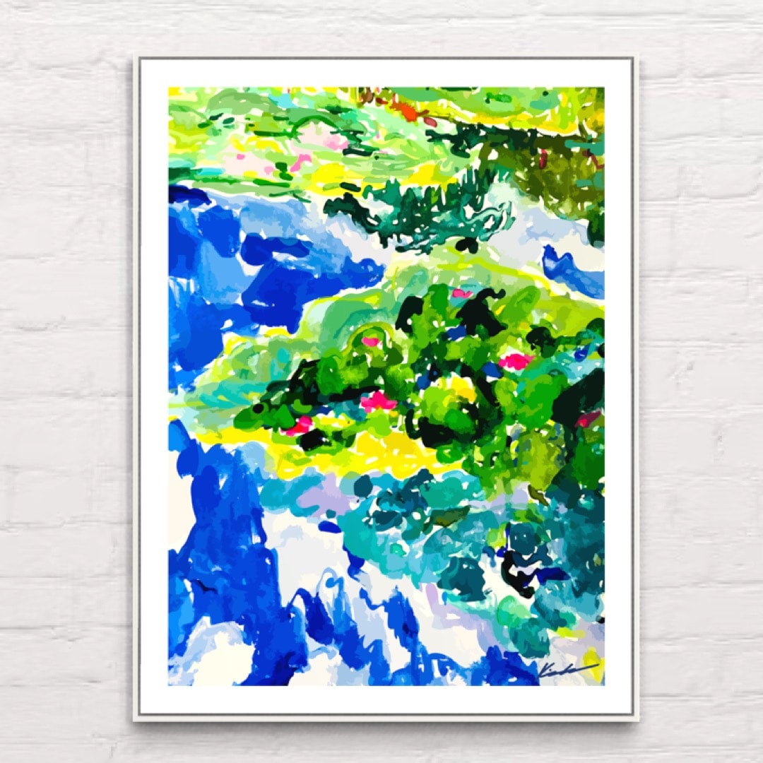 Giverny no. 2- Limited Edition Mixed-media Fine Art Print | Kim Lyon Design